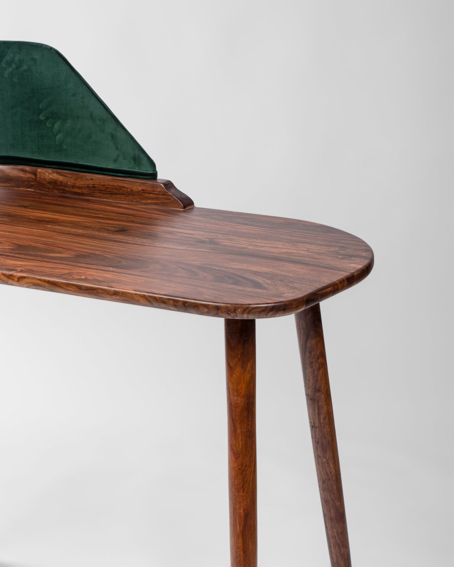 Dark Wood and Emerald Green Study Table – Bareeki